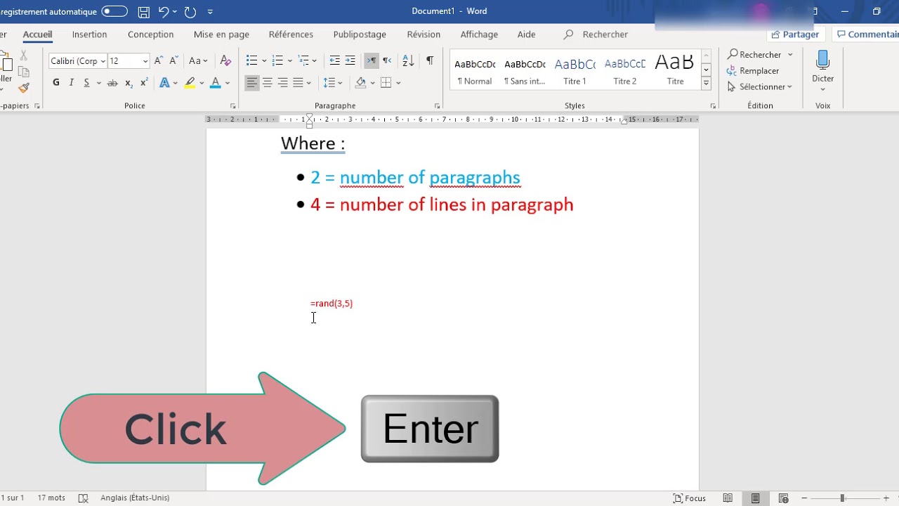 How to Generate Random Text in Microsoft Word 2019 - YouTube