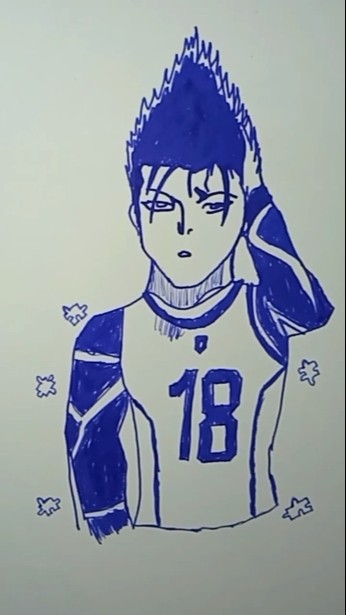 How to draw Barou Blue Lock - YouTube