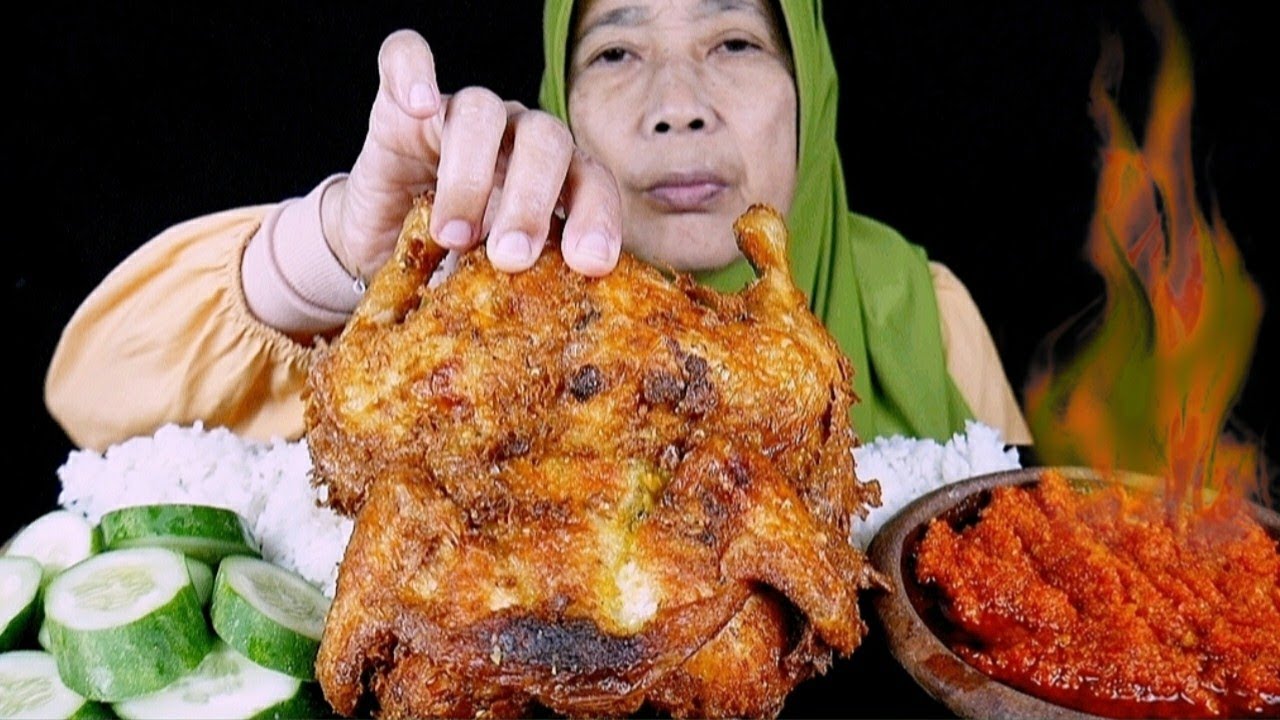 MUKBANG AYAM GORENG SATU EKOR ‼️ - YouTube