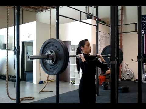 Bianca PR on Split Jerk 100lbs - YouTube