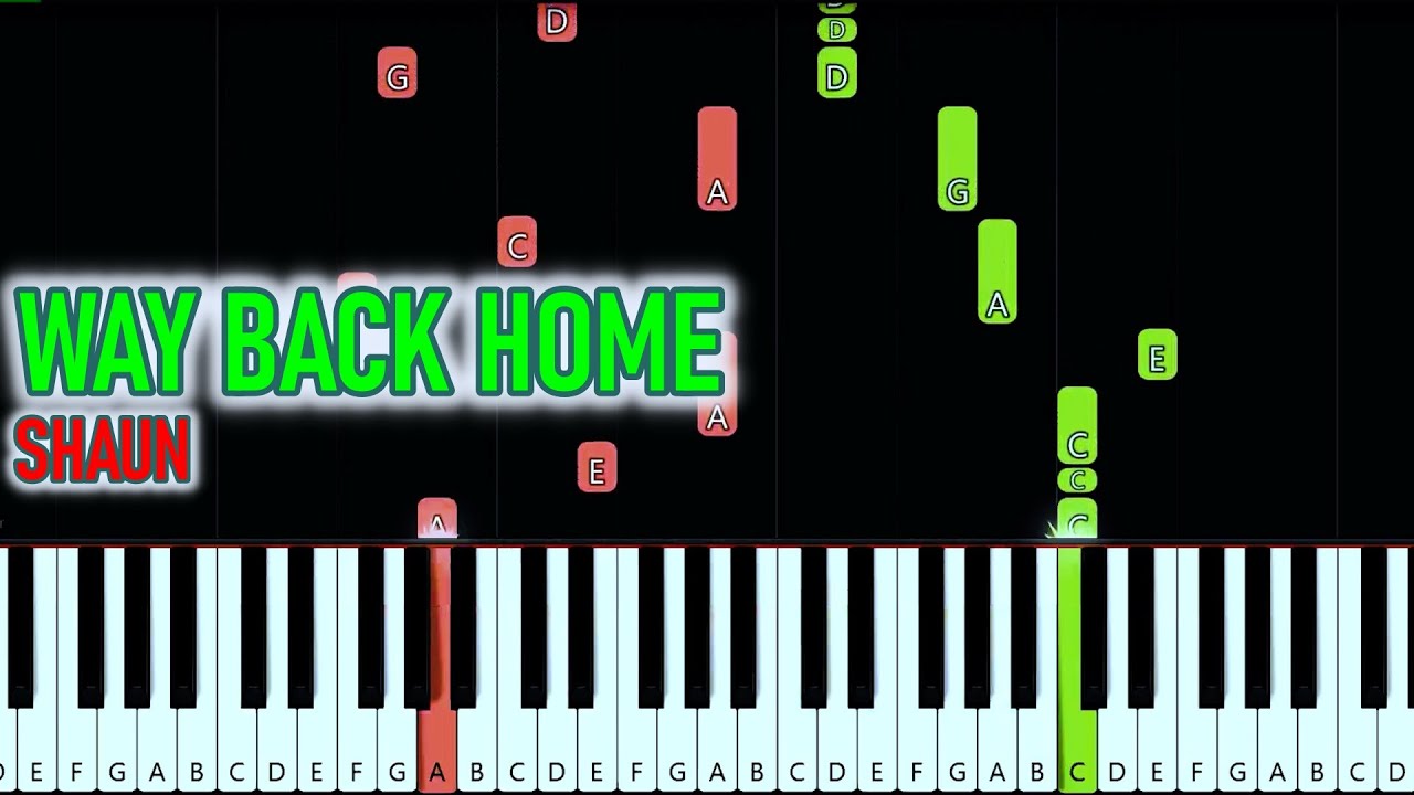 Hướng dẫn piano WAY BACK HOME - SHAUN | Sheet Free - YouTube