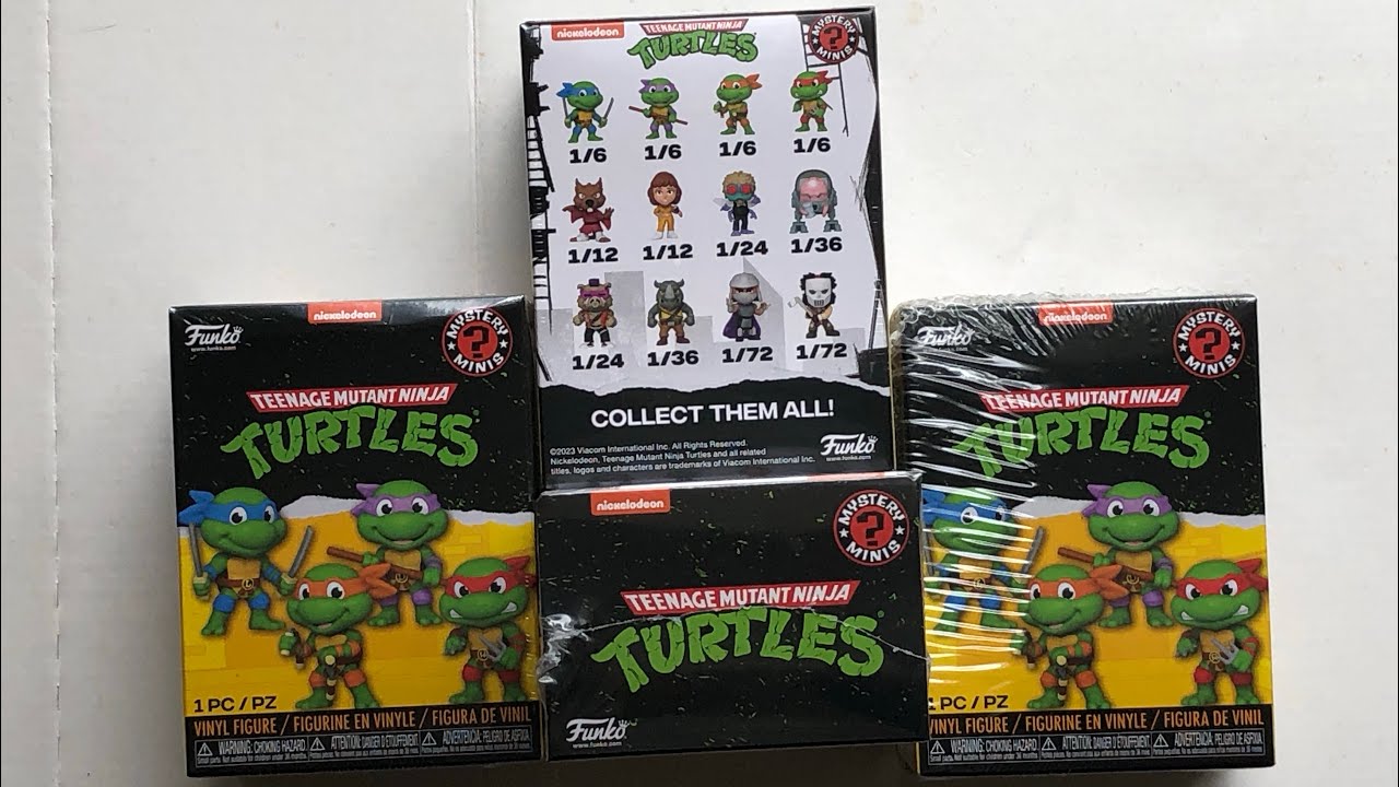 TMNT Funko Mystery Mini figures opening - YouTube