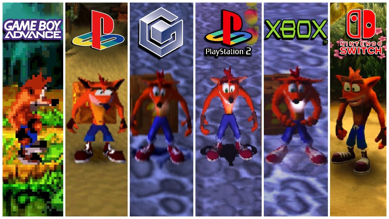 Crash Bandicoot GBA vs PS1 vs GameCube vs PS2 vs XBOX vs Nintendo ...