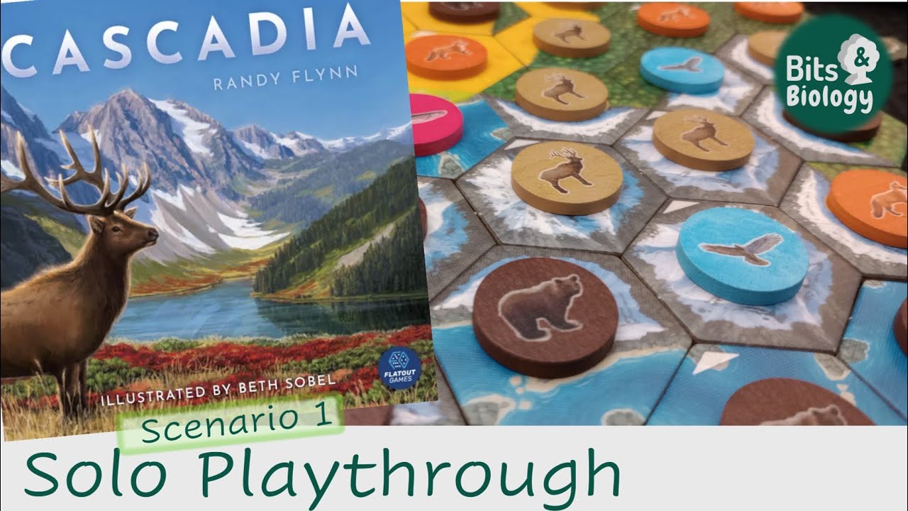 Cascadia Playthrough Solo Scenario 1 | Bits & Biology - YouTube