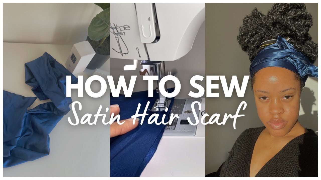 How to Sew Satin Hair Scarf | DIY Easy Sewing Tutorial for Beginners ...