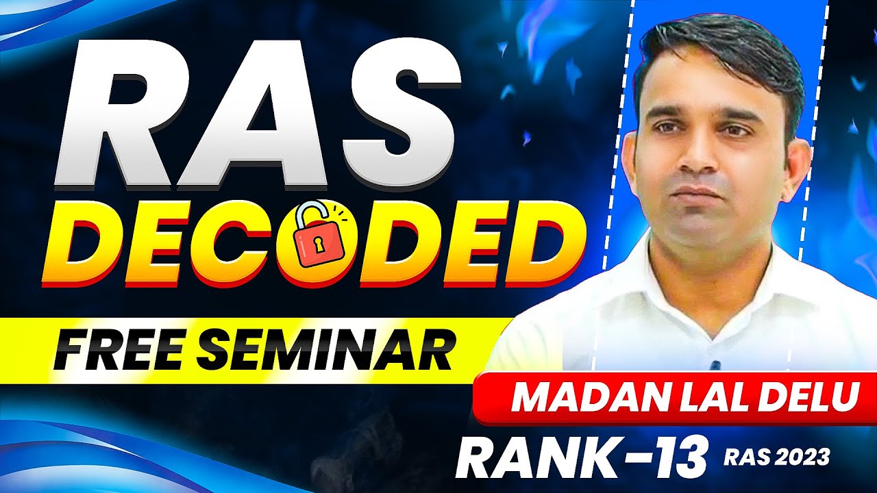 RAS MEGA SEMINAR 2025 By RASonly & Team for RAS Aspirant - YouTube