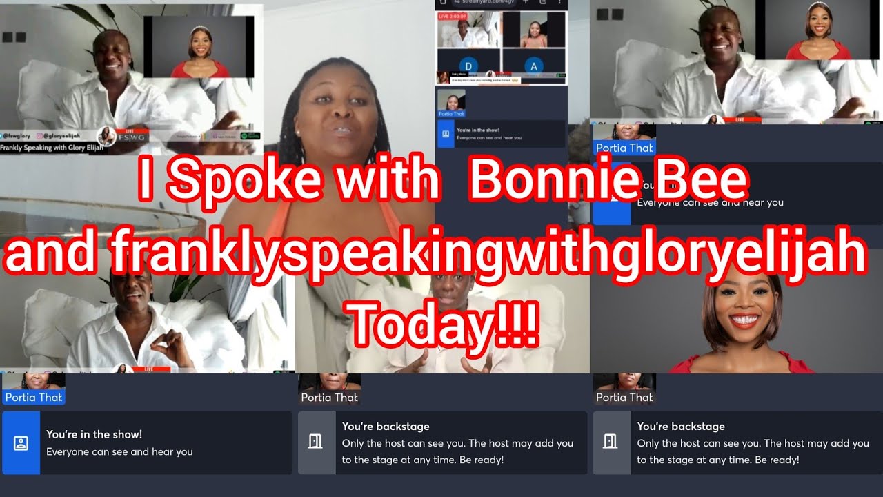 I spoke with Bonnie bee and glory on their live youtube interview # ...