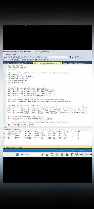 Create Customertable Commands Code Reels Sqlserver Sql Shorts Trending Instagram 5207