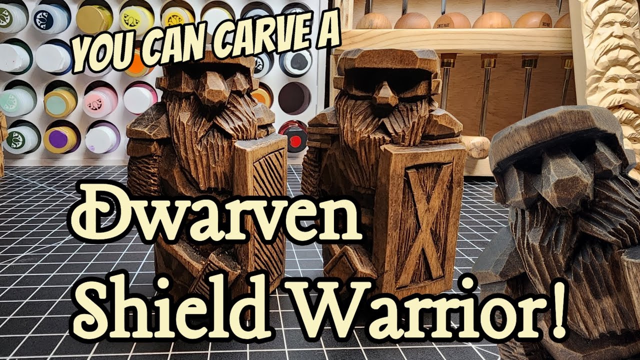 You can carve a Dwarven Shield Warrior!! - YouTube