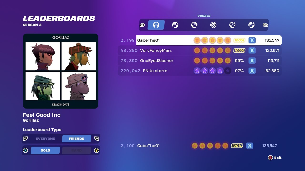 Fortnite Festival "Feel Good Inc" Expert Vocals 100% (135,547) - YouTube