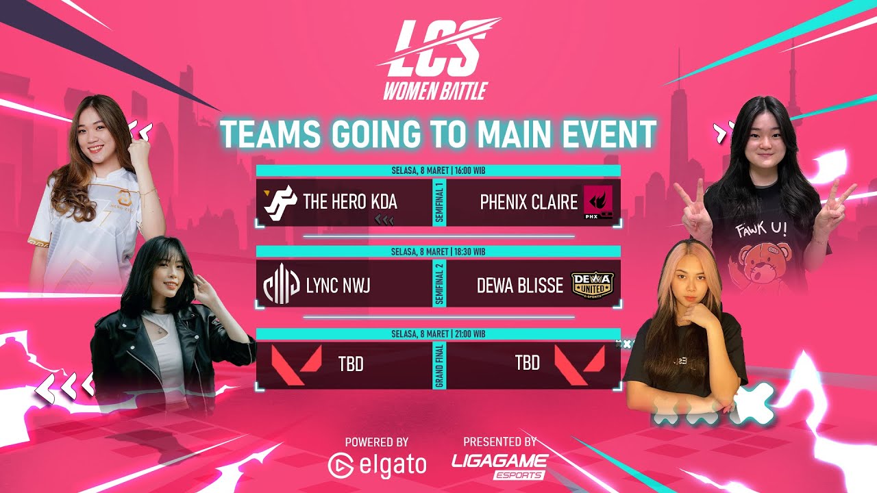 LIGAGAME LCS WOMEN BATTLE #5: THE HERO KDA VS LYNC NWJ | Tournament ...