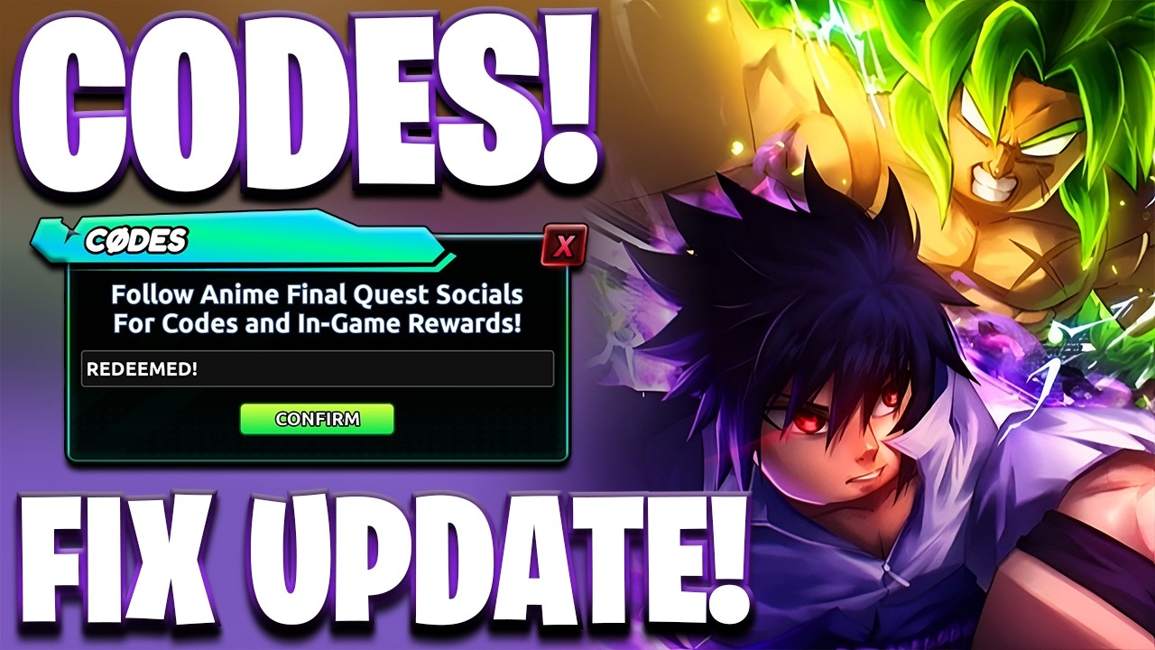 *FIX* NEW ALL WORKING FIX UPDATE CODES FOR ANIME FINAL QUEST! ANIME ...