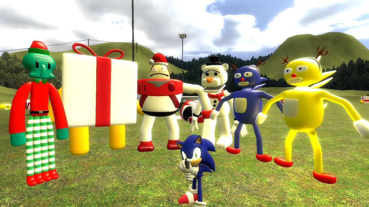 GIFTBOX MAN, SONIC, SQUIDWARD AND ALL BOSSES NEXTBOT IN GARRYS MOD ...