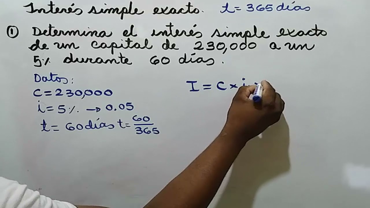 INTERES SIMPLE EXACTO - YouTube
