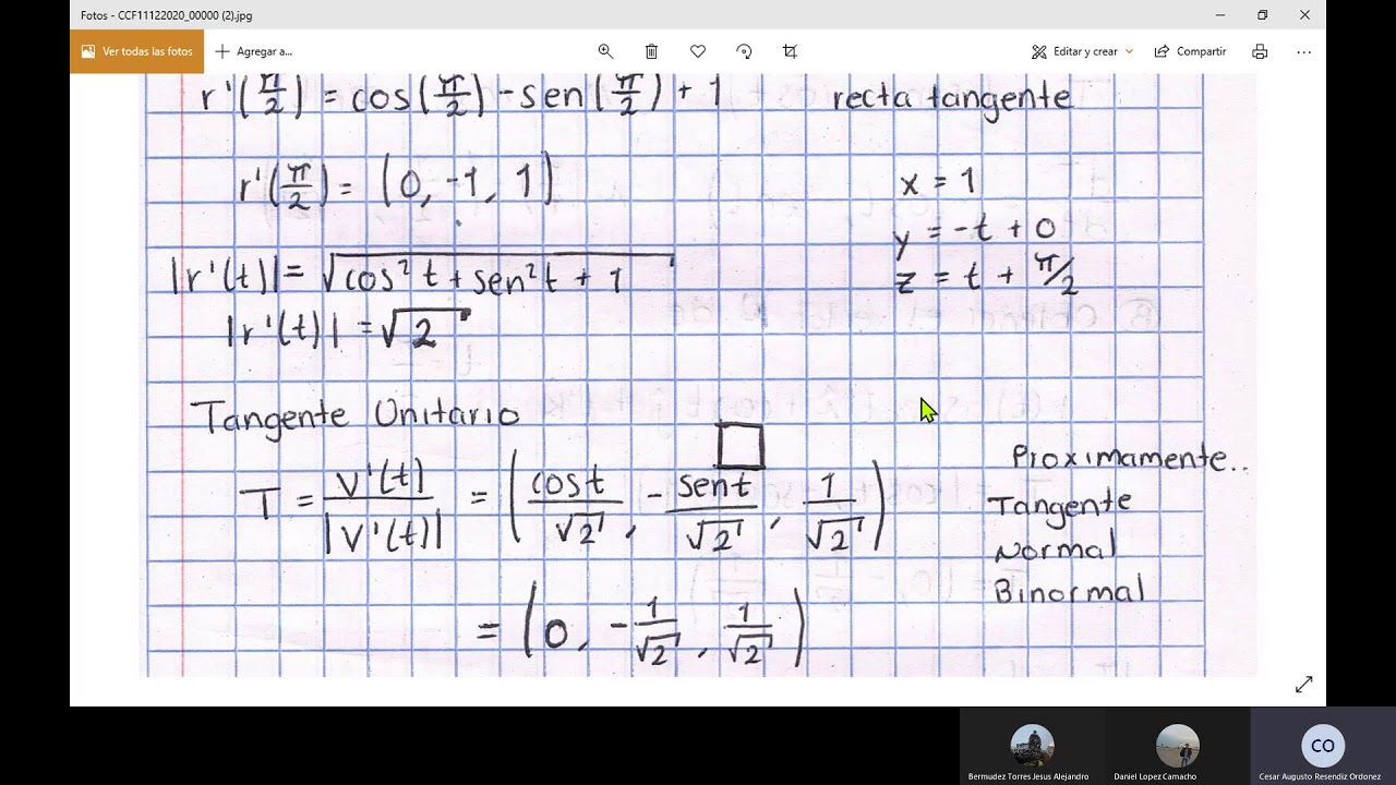 VECTOR NORMAL UNITARIO/EC. CIRCUNFERENCIA OSCULATRIZ - YouTube