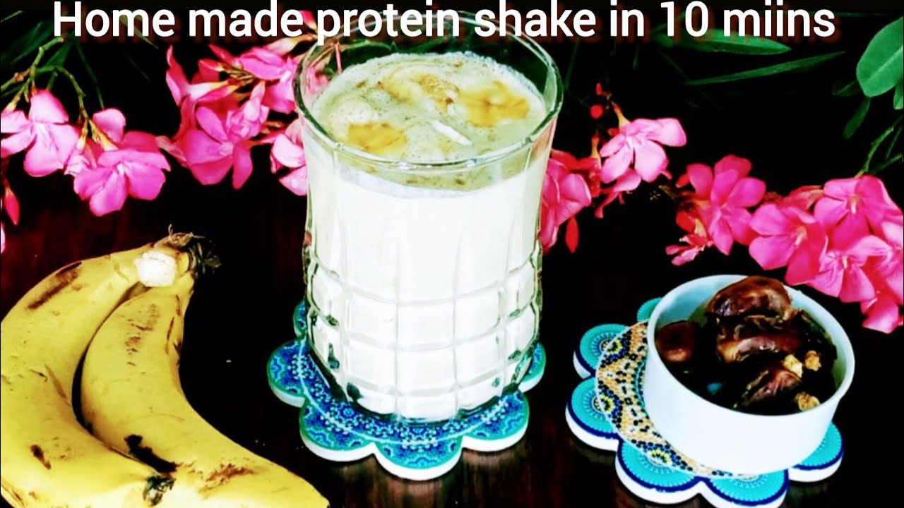 Home made protein shake in 5 mintues/healthy shake with fruit & nuts# ...