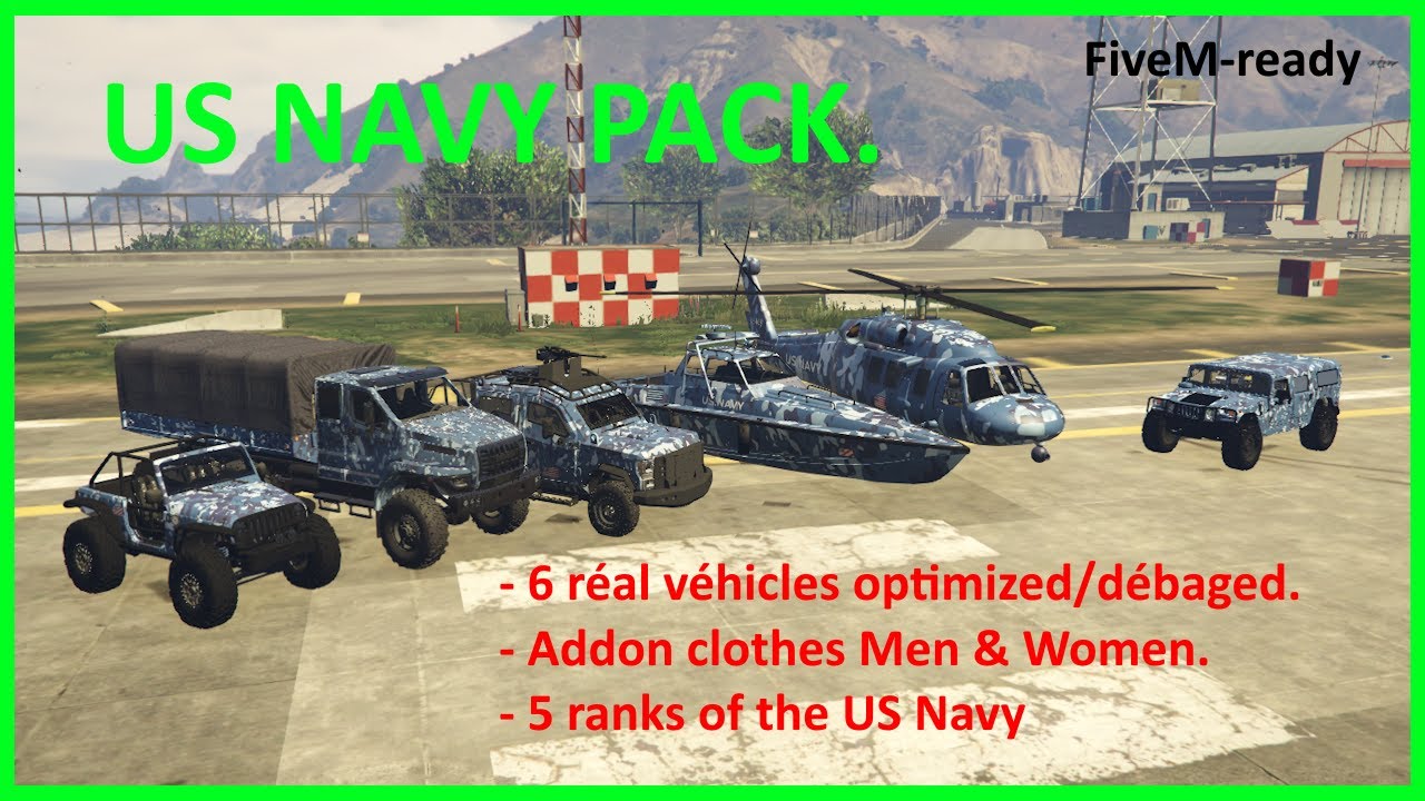 [FIVEM] US NAVY addon-chothes & Véhicles débadged 2024. - YouTube