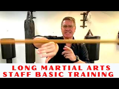 Martial Arts Long Staff Basic Training - YouTube