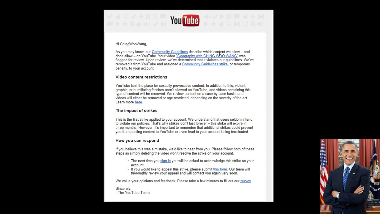 I violated YouTube's Community Guidelines, Changing my ways! - YouTube