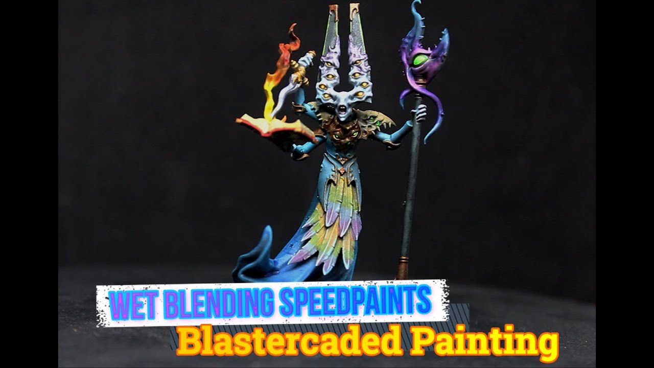 Wet Blending Speedpaints and Contrast Paints - YouTube