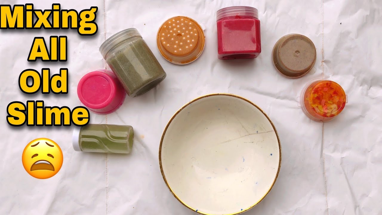 Mixing all the mixed Slime/ part2 mixing all. old slime - YouTube