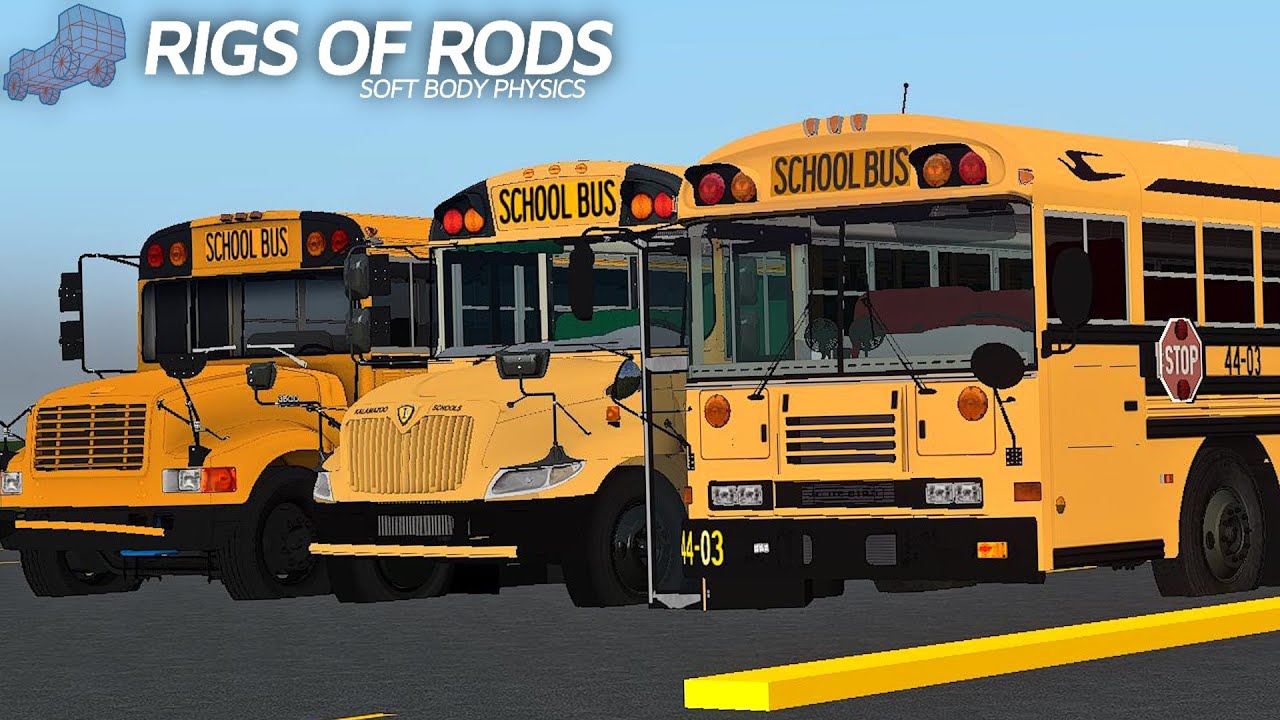 School Buses IN ACTION! | Rigs of Rods - YouTube