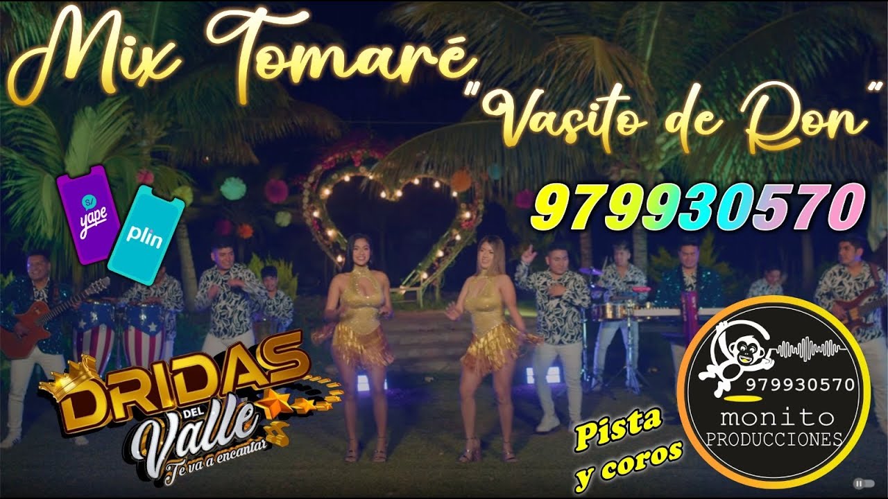 PISTA MIX VASITO DE RON - TOMARÉ - DRIDAS DEL VALLE - ( PISTA Y COROS S ...