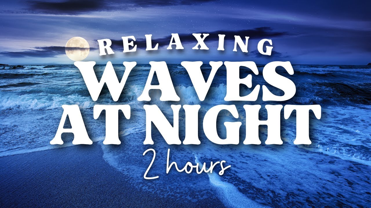 Ocean Waves at Night 🌌 | Relaxing Sea Ambience / Pacific Ocean Waves at ...