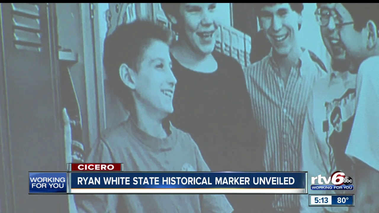 Ryan White Indiana historical marker unveiled - YouTube