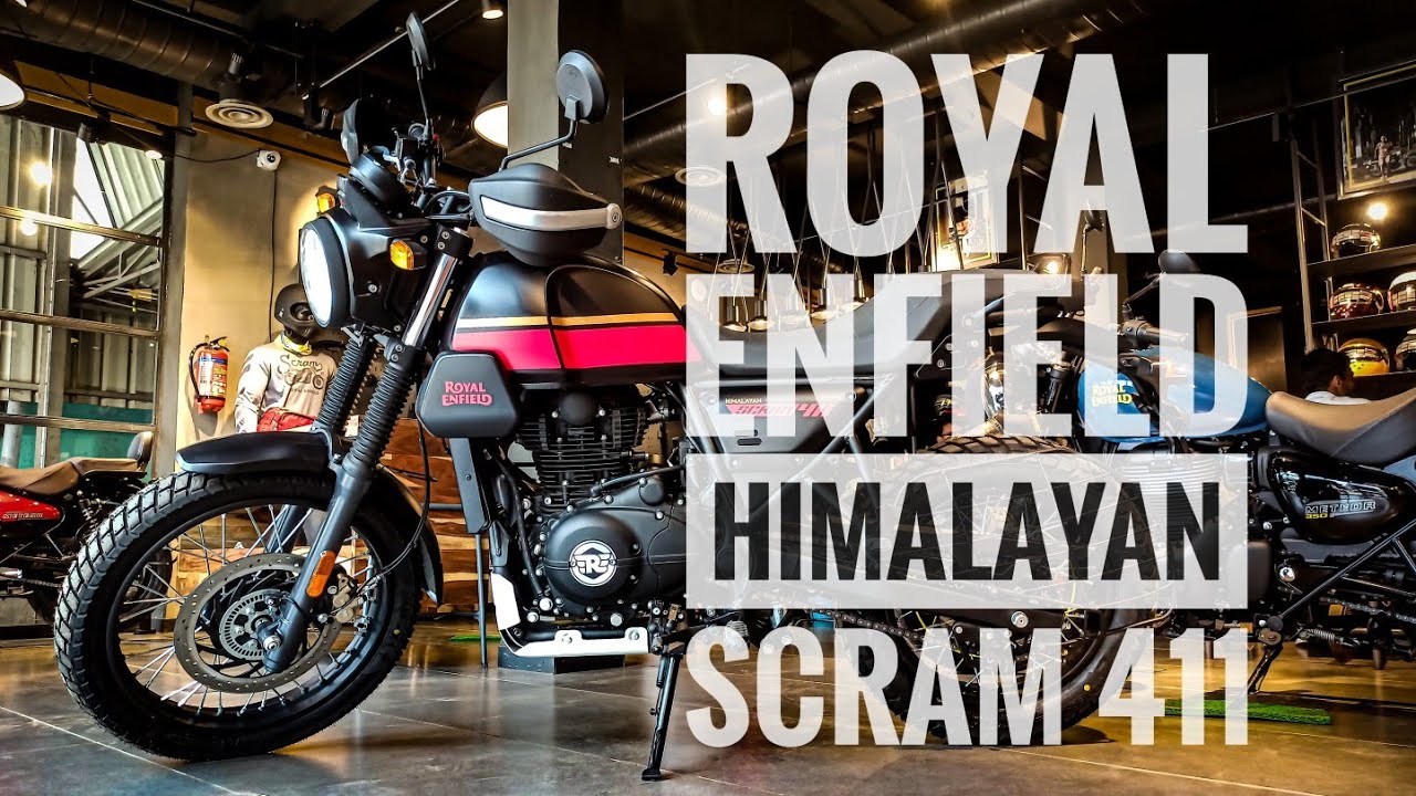 ROYAL ENFIELD SCRAM 411 BLAZING BLACK COLOUR || WALKAROUND DETALIED ...