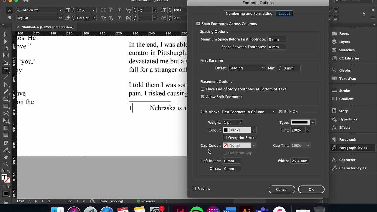 ID Adding footnotes - YouTube