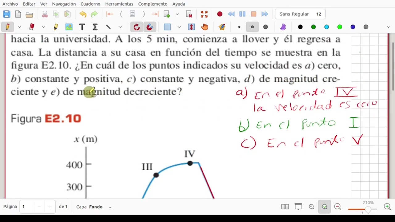 Analizando la Velocidad a partir de un Grafico de Posición en función del Tiempo. - YouTube
