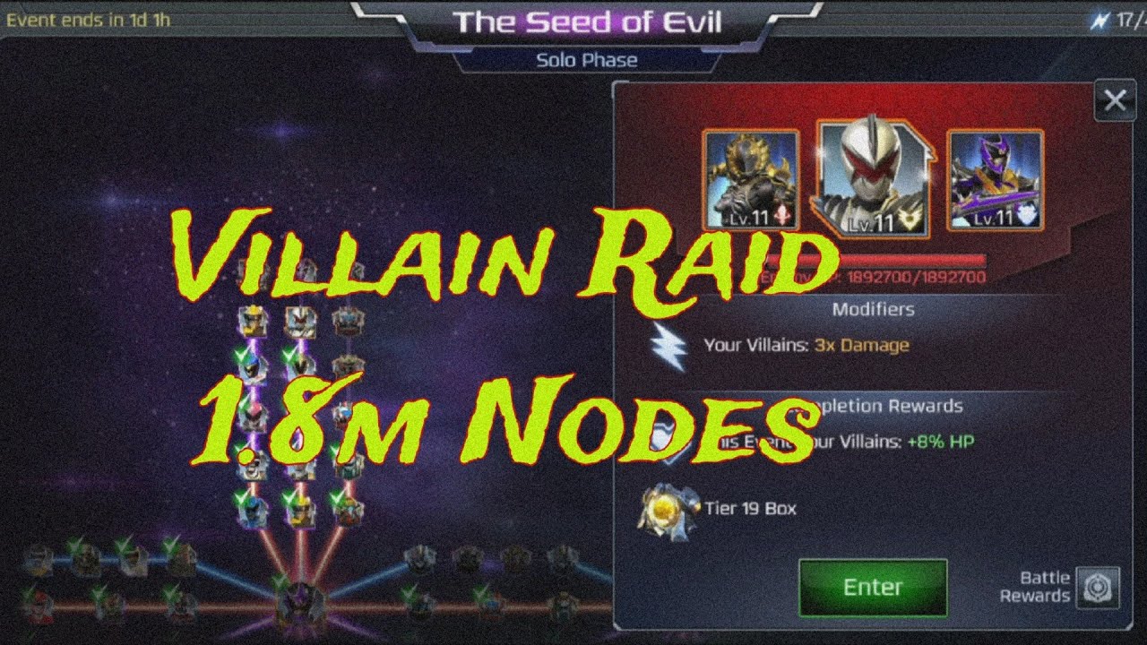 Power Rangers Legacy Wars~1.8m Nodes~Villain Raid - YouTube
