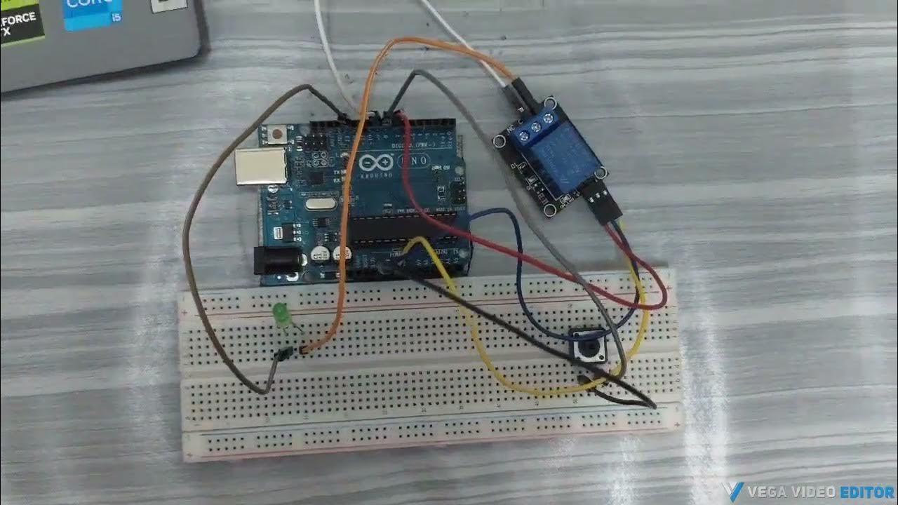 Arduino Project 99: 'Using Relay To On the LED With Button' Created by Trishanth Kumar - YouTube