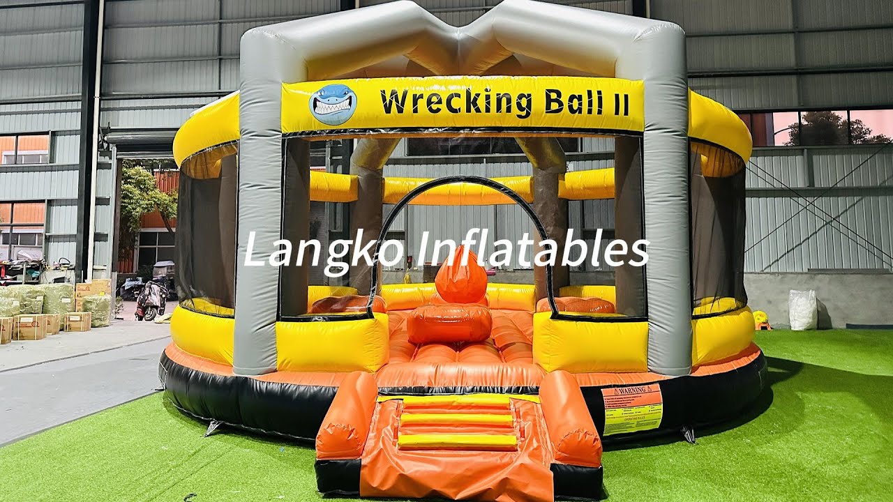 Inflatable wrecking ball interactive wipe out sports game for party ...