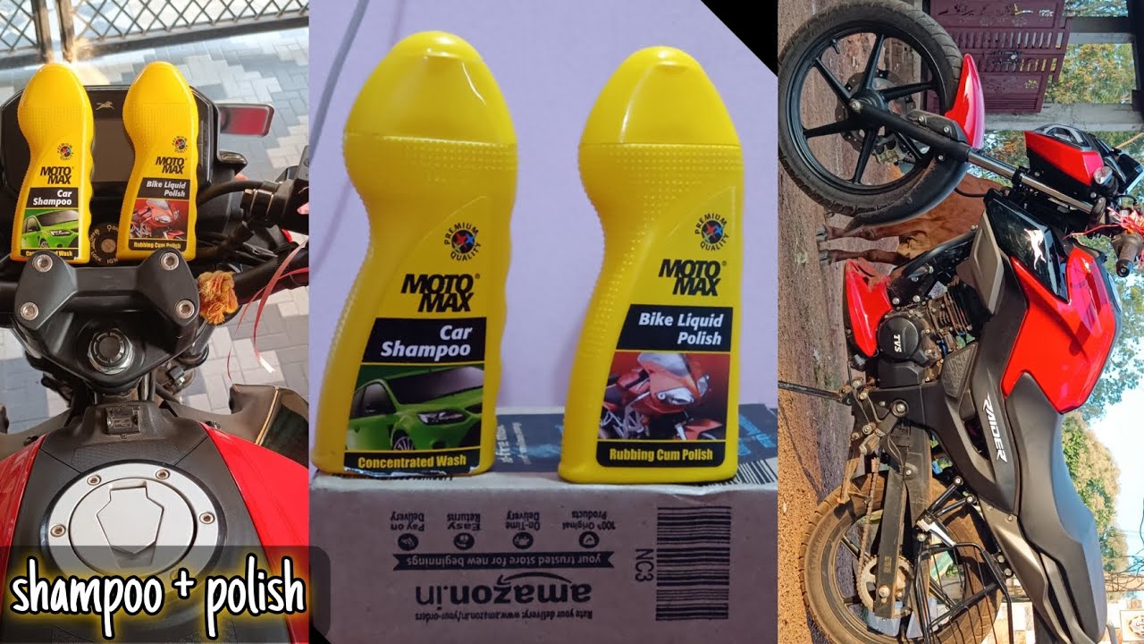 Best shampoo and polish for your two wheeler - YouTube