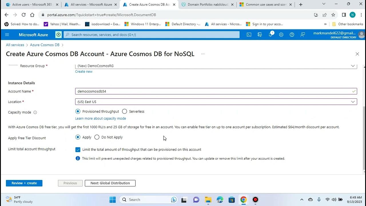 How to create an Azure Cosmos DB - YouTube