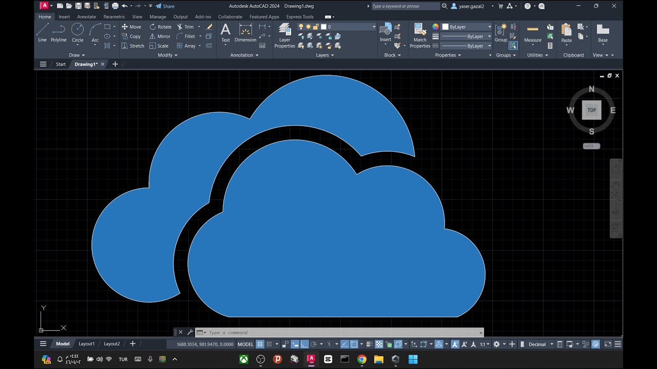 AutoCAD 2D Exercise - OneDrive Logo (47 ) - YouTube