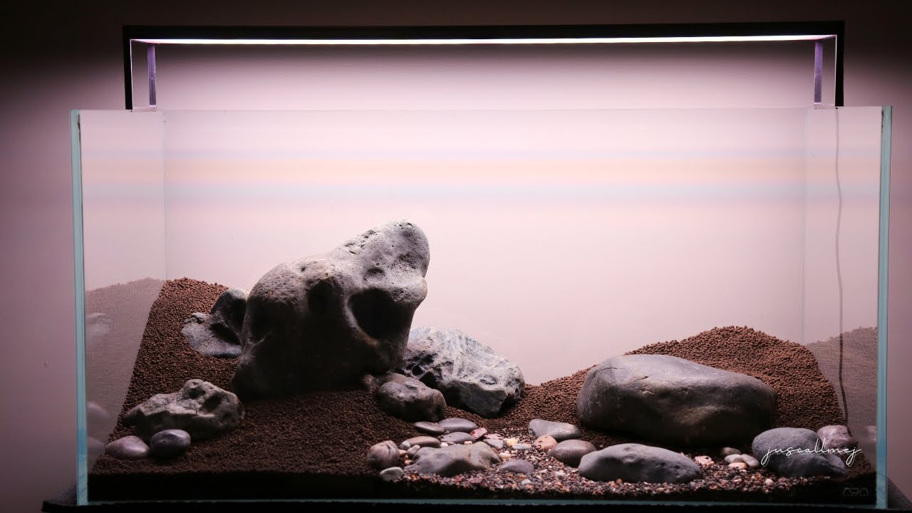 " Riverside Iwagumi " ADA 90P aquascape step by step tutorial Part 1 ...