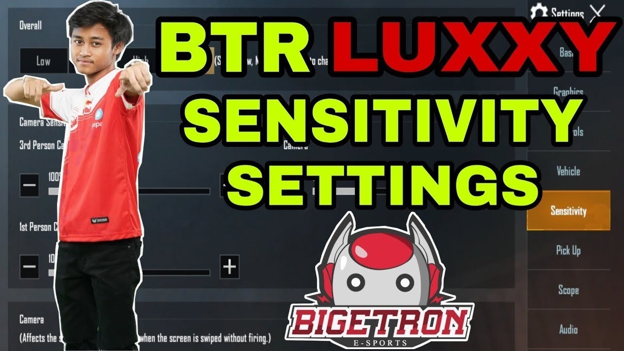 BTR | BTR LUXXY | BTR LUXXY SENSITIVITY SETTINGS | LUXXY PUBG SETTINGS ...