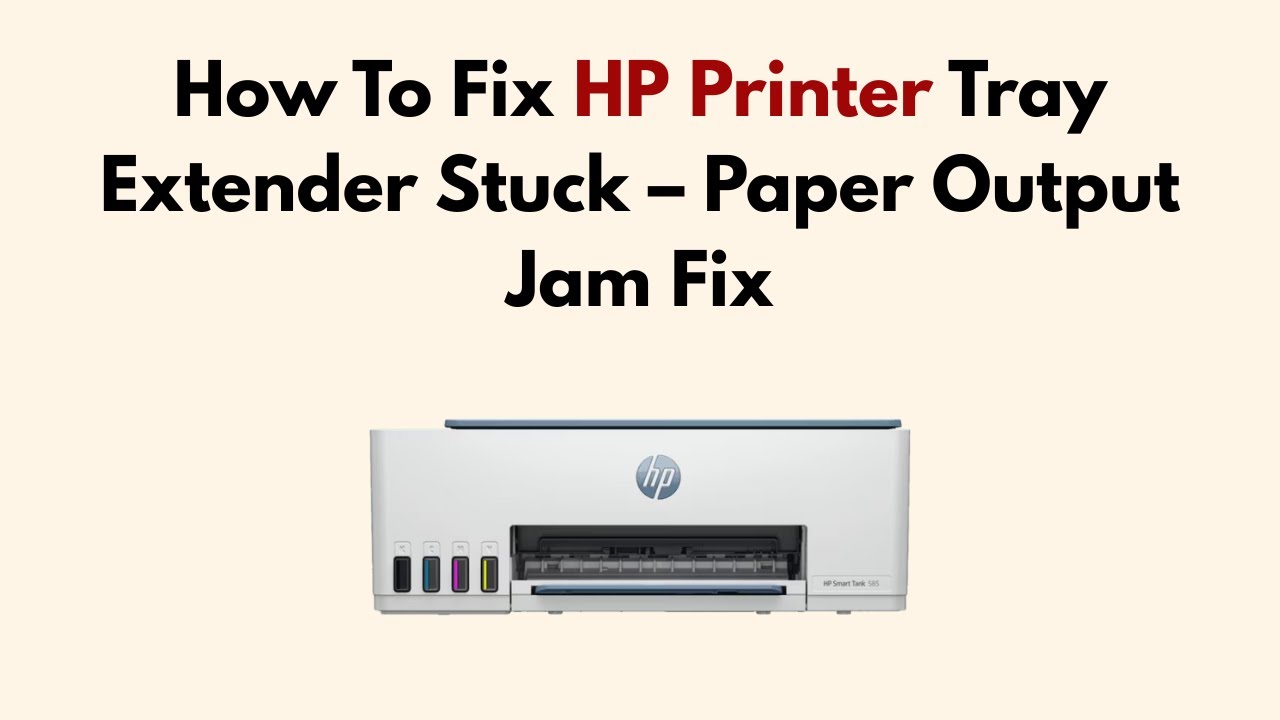 How To Fix HP Printer Tray Extender Stuck – Paper Output Jam Fix - YouTube