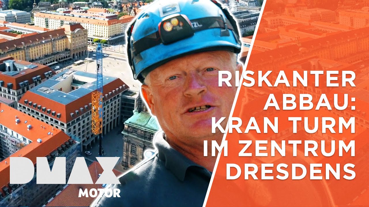 Riskanter Abbau: Kran Turm im Zentrum Dresdens | Helden der Baustelle ...