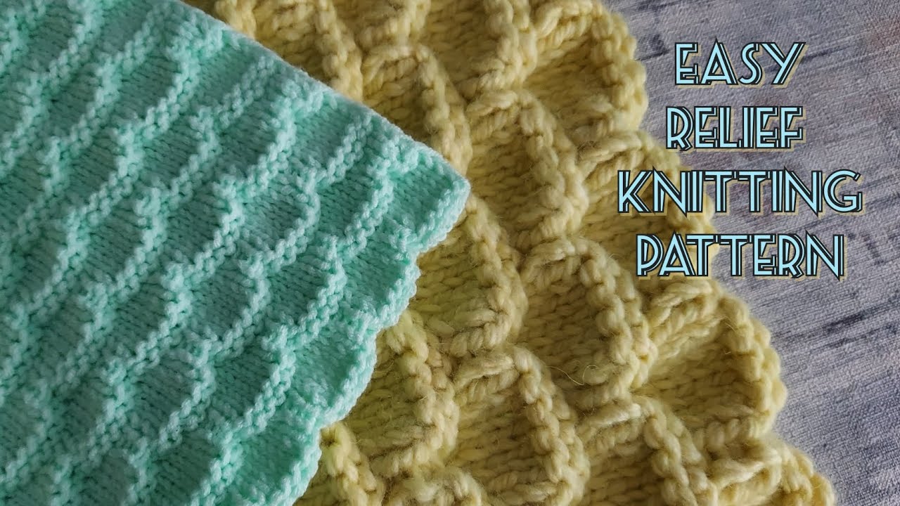 Easy Relief Knitting Pattern | Knitting Stitches - YouTube