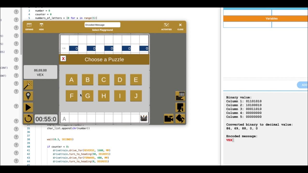 Encoded message VEXCode - VR Python - Part 3 - YouTube