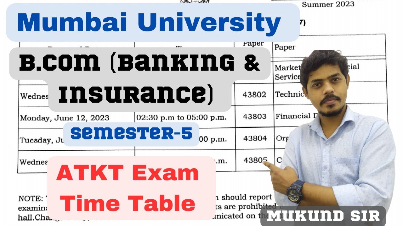 BBI Sem-5 (Choice Based) AtKt Exam Time Table Declared by Mumbai ...