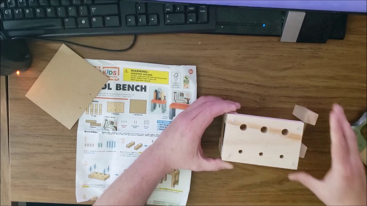 Assembling A Mini Tool Bench From Home Depot - YouTube