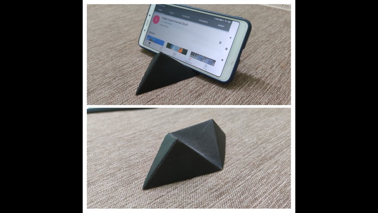 How To Make A Paper Mobile Holder. - YouTube