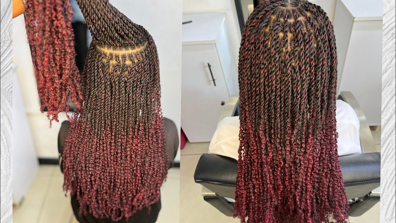 KNOTLESS MINI TWISTS ON NATURAL HAIR | LIGHTEST BRAIDS 2024. - YouTube