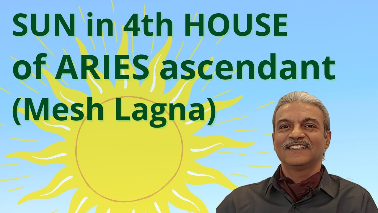 Sun in Fourth/4th house of Aries ascendant/ Mesh Lagna in astrology ...