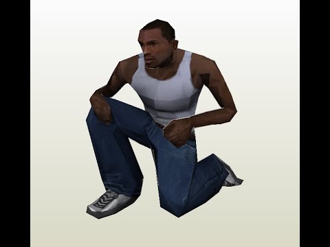 Carl Johnson del juego GTA de papercraft - YouTube
